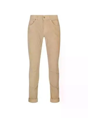 DONDUP Corduroy Logo-plaque Trousers - Neutrals