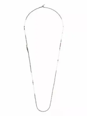 M. Cohen Long Beaded Necklace - Silver