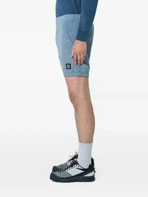 Stone Island Logo-patch Elasticated-waistband Shorts - Blue