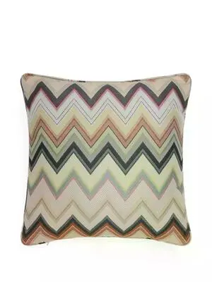 Missoni Pantelleria Zigzag-knit Cushion - Neutrals