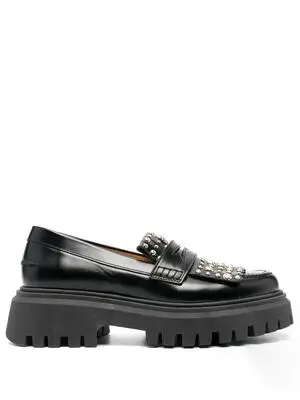Maje Stud-detail Platform Shoes - Black