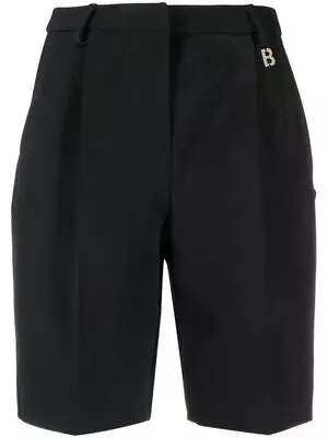 BLUGIRL Logo-charm Tailored Shorts - Black