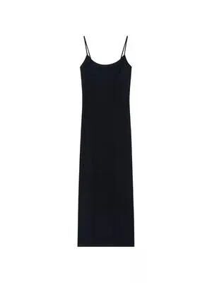 Emporio Armani Tulle Spaghetti-strap Maxi Dress - Black