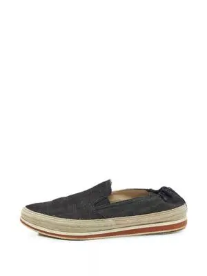 Prada Denim Slip-on Loafers