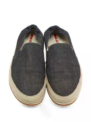 Prada Denim Slip-on Loafers