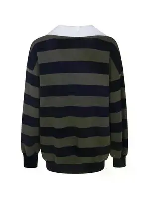 N°21 Striped Cotton Hoodie - Green