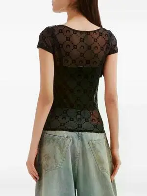 MARINE SERRE Moon Diamant Mesh T-shirt