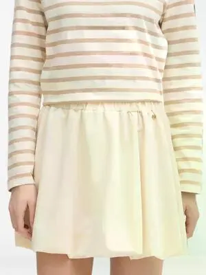 GAUDI Bubble-hem Elasticated-waist Mini Skirt - Neutrals