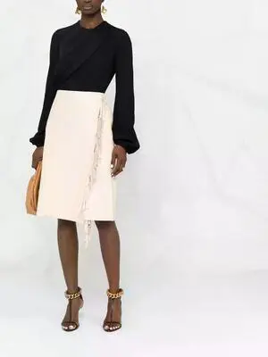 Stella McCartney Fringed Wrap Skirt - Neutrals