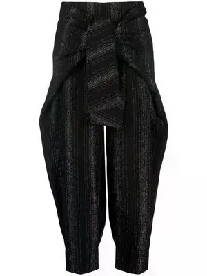 Stella McCartney Lurex-detail Balloon-leg Trousers - Black