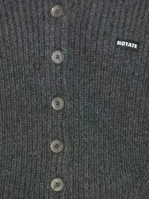 ROTATE BY BIRGER CHRISTENSEN Ribbed Knit Hooded Cardigan
