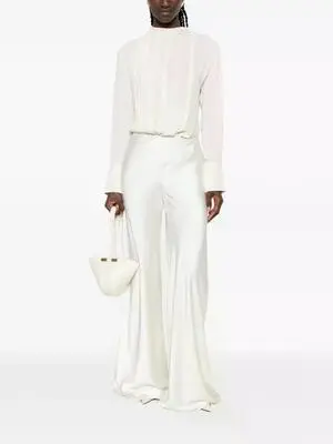 Victoria Beckham Gerogette Draped-collar Blouse