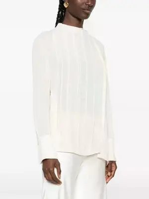 Victoria Beckham Gerogette Draped-collar Blouse