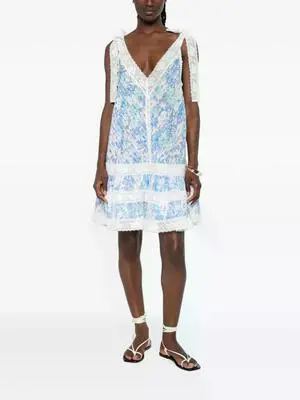 Zimmermann Solstice Floral-print Mini Dress - Blue