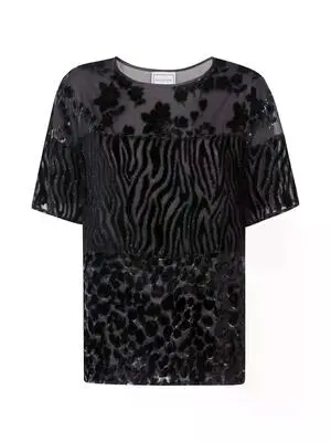 PIERRE-LOUIS MASCIA Patchwork Devoré-effect T-shirt