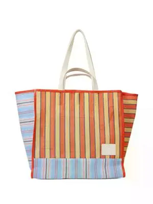 Paul Smith Blue And 'pool Smith Stripe' Tote Bag - Red