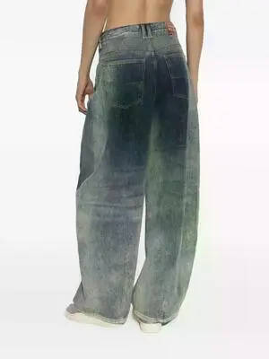 DIESEL® Faded Effect Wide-leg Jeans
