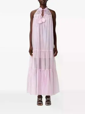 HANITA Ruffled-collar Maxi Dress