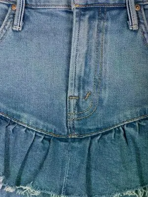 MOTHER Ruffle My Feathers Frayed Mini Skirt