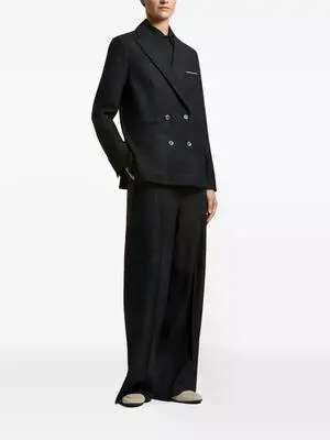 Peserico Double-breasted Checked Jacket