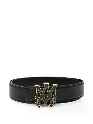 Amiri Logo Leather Belt - Black