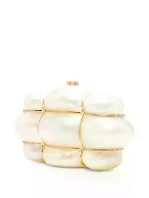 Cult Gaia Bolla Pearl-effect Clutch Bag - Neutrals