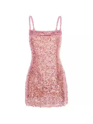 CUANNA Kim Sequinned Mini Dress - Pink