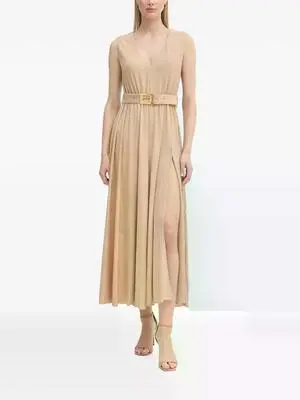 GAUDI Belted Sleeveless Maxi Dress - Neutrals