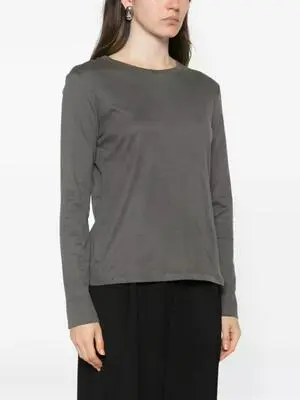 Max Mara Smmfumetto Crew Neck Long-sleeve Top - Grey
