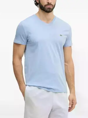 Lacoste Logo-patch V-neck T-shirt - Blue