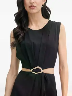 GAUDI Cut-out Buckled Midi Dress