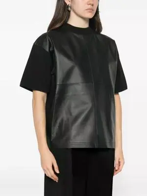 Max Mara Mstsegale Short-sleeve Leather T-shirt