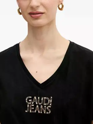 GAUDI Logo Embellished Knot Detail T-shirt