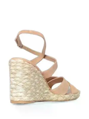 STUART WEITZMAN Suede Wedge Sandals
