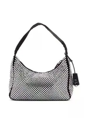 Prada Re-edition 2000 Crystal Embellished Satin Mini Hobo Bag