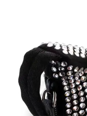 Prada Re-edition 2000 Crystal Embellished Satin Mini Hobo Bag