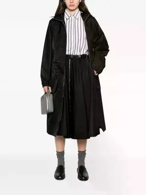 Prada Re-nylon Drawstring Coat - Black
