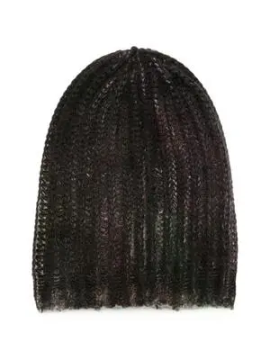 Avant Toi Ribbed-knit Beanie Hat - Brown