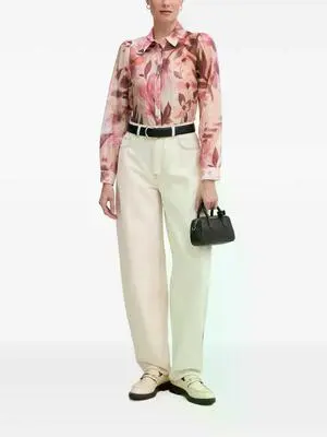 GAUDI Floral-print Puff-sleeve Shirt