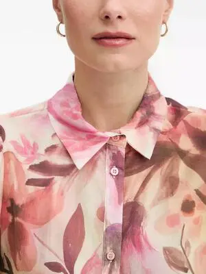 GAUDI Floral-print Puff-sleeve Shirt