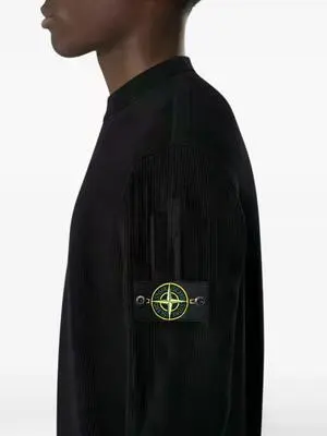 Stone Island Logo-patch Ribbed-knit Sweater