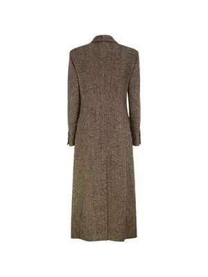 Brunello Cucinelli Double-breasted Herringbone Coat - Brown
