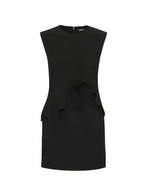 ROTATE BY BIRGER CHRISTENSEN Floral Appliqué Peplum Hem Mini Dress