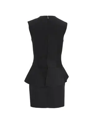 ROTATE BY BIRGER CHRISTENSEN Floral Appliqué Peplum Hem Mini Dress