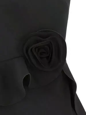 ROTATE BY BIRGER CHRISTENSEN Floral Appliqué Peplum Hem Mini Dress
