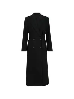 Brunello Cucinelli Double-breasted Cashmere Coat - Black