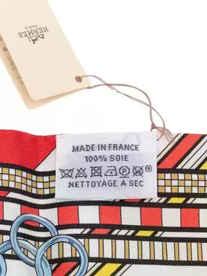 Hermès 2014-2026 Brides Et Gris-gris Silk Twilly Scarf Scarves - Red