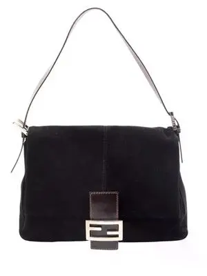 Fendi 2000-2010 Suede Mamma Forever Shoulder Bag