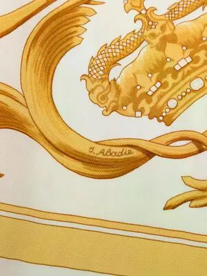 Hermès 2000-2018 Couronnes Silk Scarf 90 Scarves