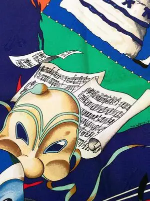 Hermès 1980-2010 Le Carnaval De Venise Silk Scarf 90 Scarves